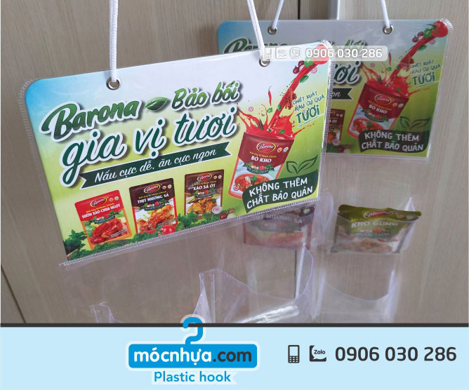 Hanger POSM nhựa PVC quảng cáo